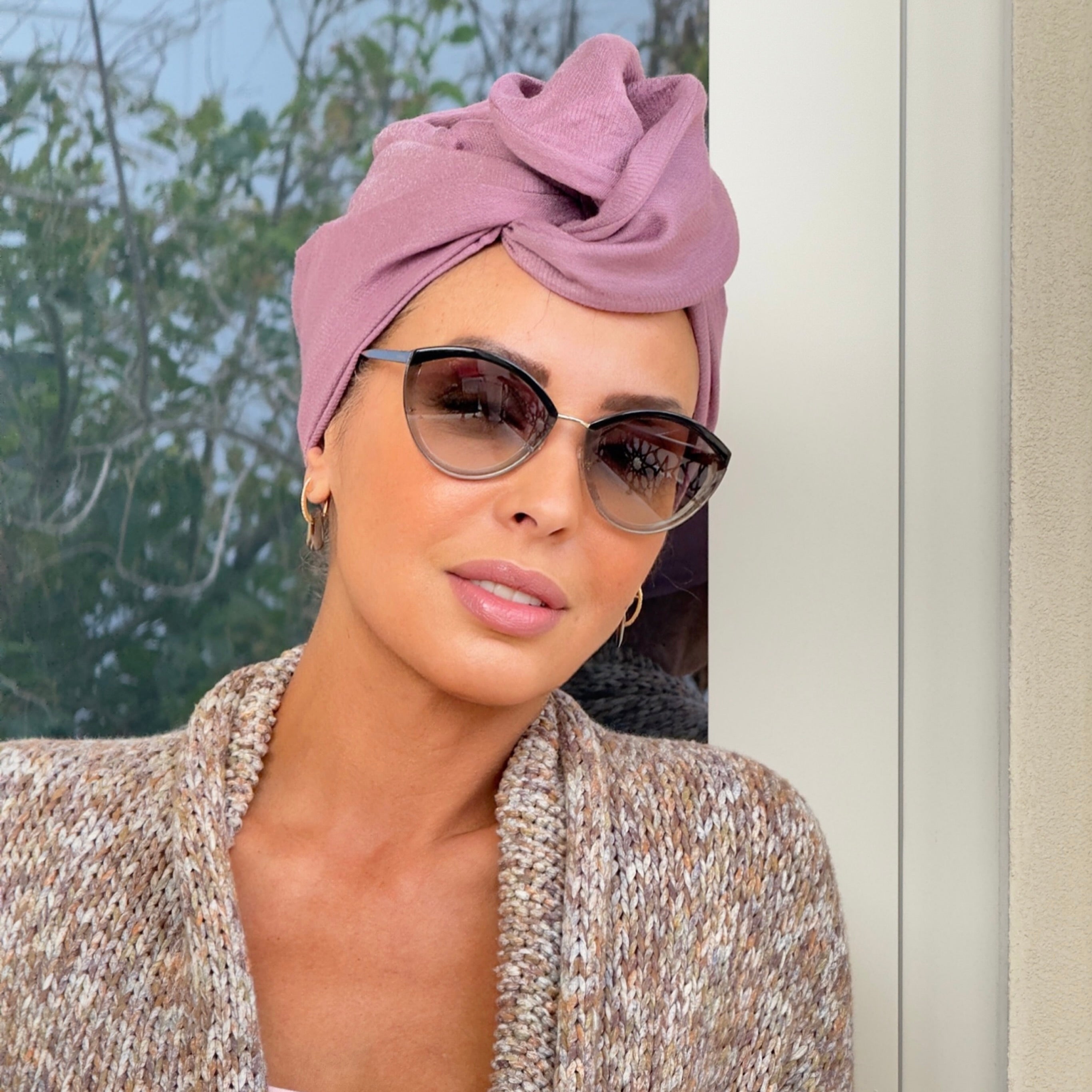 Dusty Rose-Turban/Linen Turban/Pink Turban